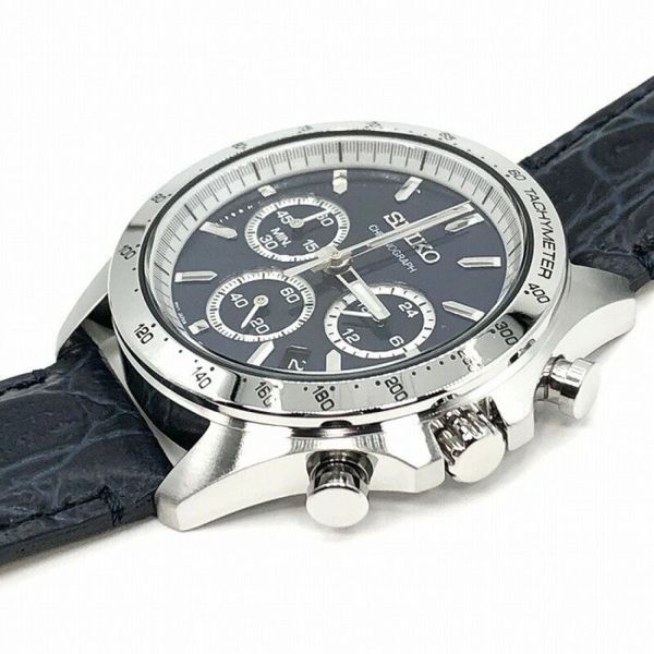 SEIKO SPIRIT SBTR019 Chronograph Quartz Blue Men's Watch In BOX New ...