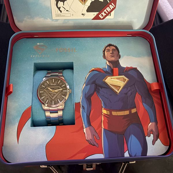 Superman x Fossil Limited Edition S-SHIELD Quartz Stainless steel Watch ...