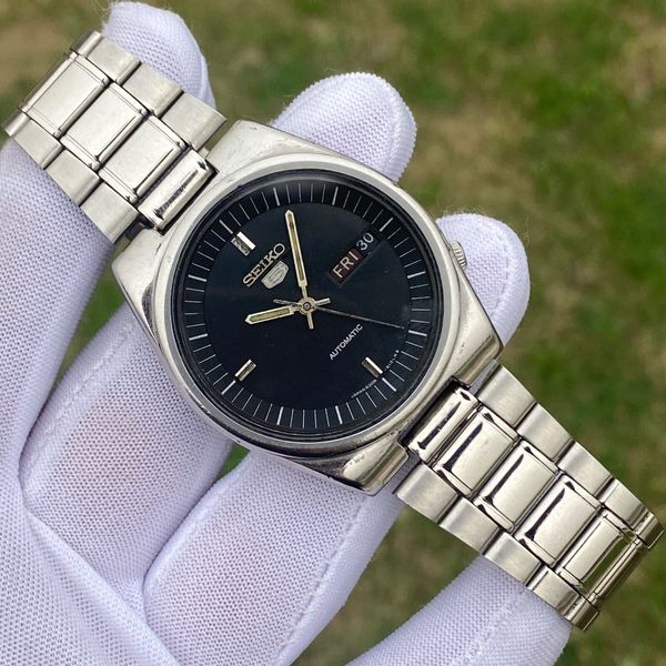 Vintage Seiko 5 Automatic Beautiful Black Dial Japan Made Men Watch 6309-9000 | WatchCharts ...