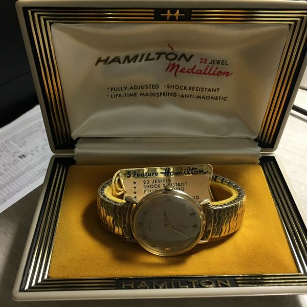 1960 Men's HAMILTON MEDALLION 22 JEWEL WRISTWATCH, w.original box ...