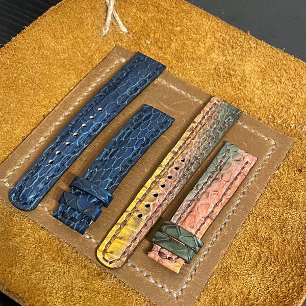 [WTS] Handmade Snakeskin Leather Watch Straps - $40 each or 2 for $70 ...