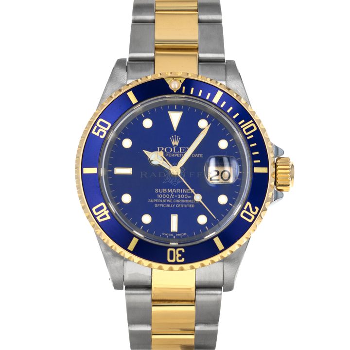 FS- Rolex 16613 Y Serial Submariner Date Gold & Steel Blue Dial Sub SEL ...