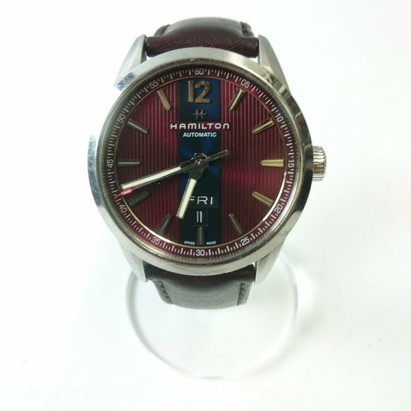 [Used] HAMILTON Automatic watch / Analog / Leather / RED / BRW ...