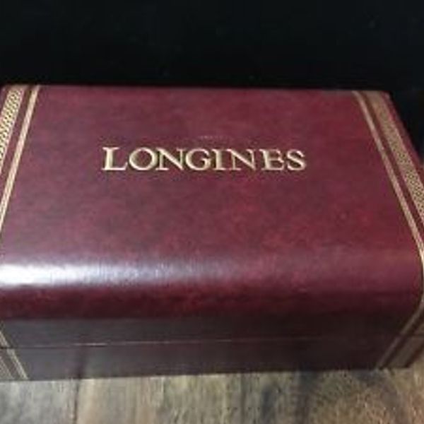 【送料無料】rare antique longines gold watch box only chronometer wings ...