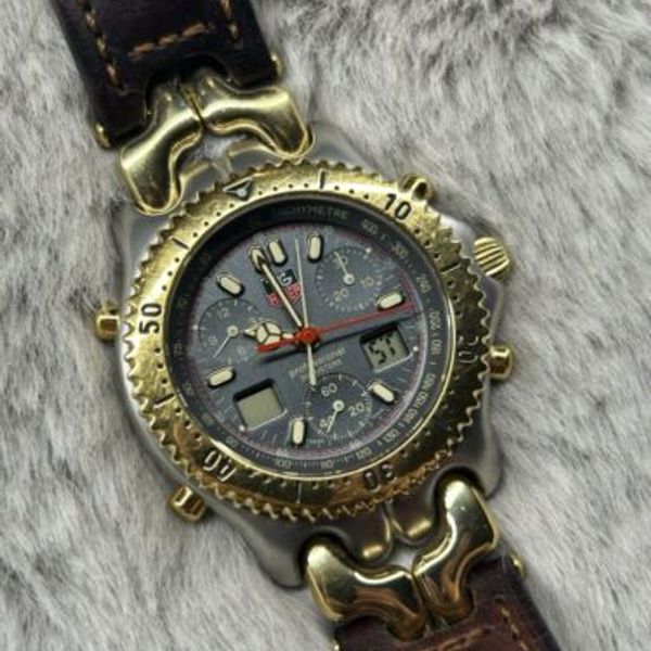 Menâ s 39mm TAG Heuer SEL S25.206c Ayrton Senna Original Leather Strap ...