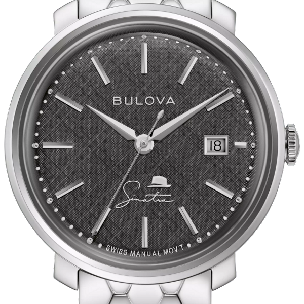 *BRAND NEW* Bulova Mens Sinatra The Best is Yet to Come Silver Band ...