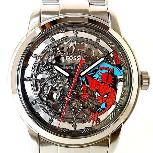 FOSSIL LE MARVEL SPIDERMAN AUTOMATIC WATCH WITH PIN AND POSTER ...