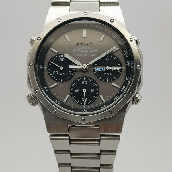 SEIKO CHRONOGRAPH SPORT 100 SPEEDMASTER REF.7A38-7029 CAL.7A38 ...