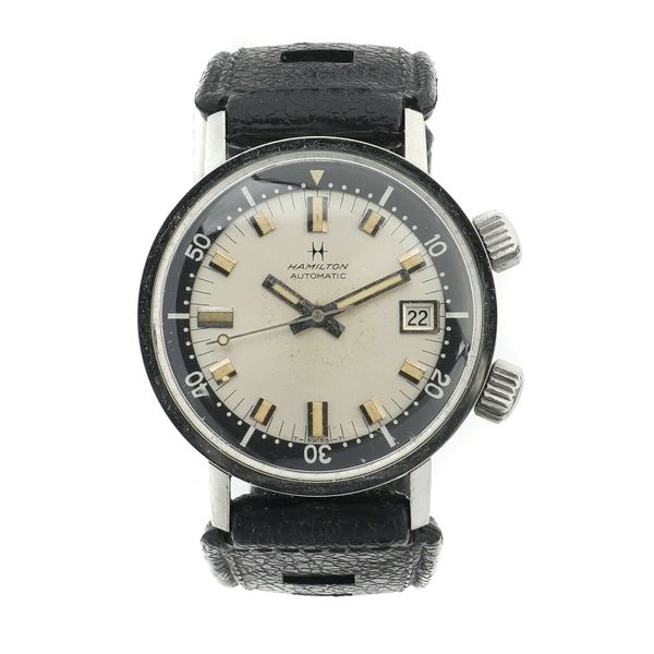 VINTAGE HAMILTON DIVE WATCH 600 SUPER COMPRESSOR DIVER AUTOMATIC RUNS ...