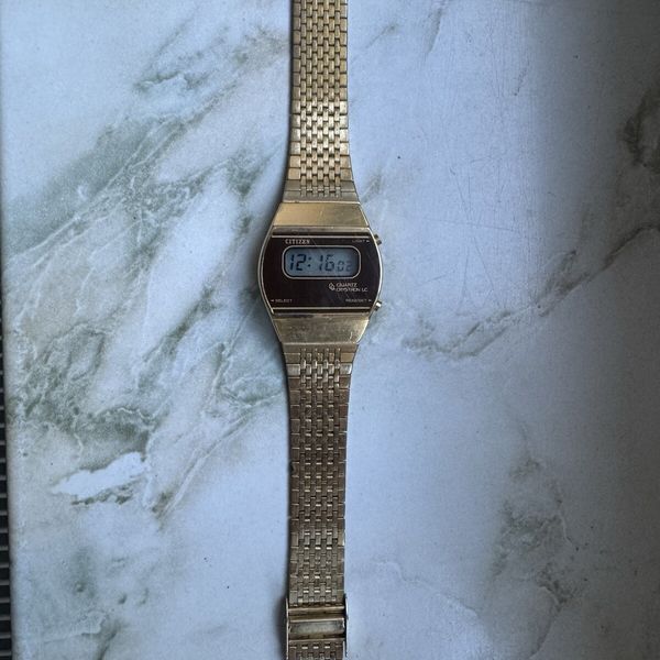 Citizen Quartz Crystron LC Vintage Digital Watch Japan LCD Wristwatch ...