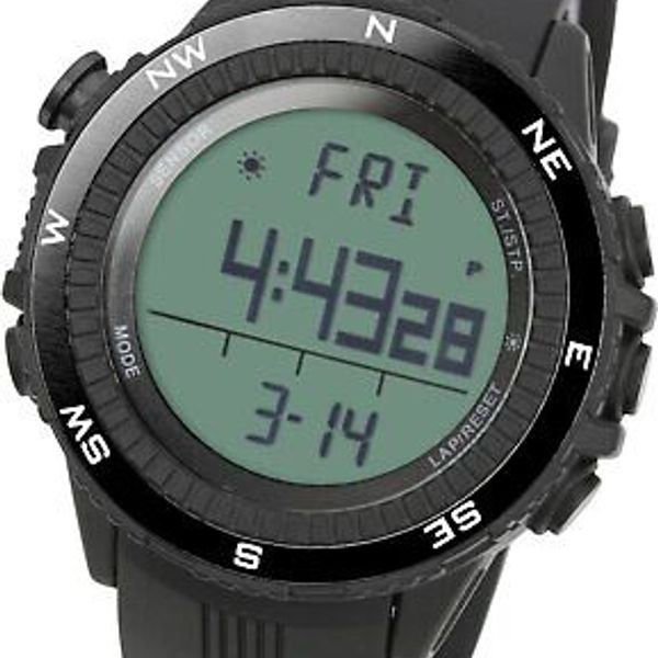 Altimeter Watch Barometer Digital Compass Thermometer Weather Monitor ...