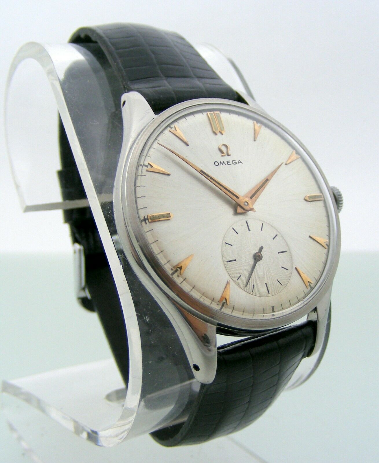 Vintage big 38 mm omega Jumbo cal. 266 Staybrite Steel case ref 2609-14 ...