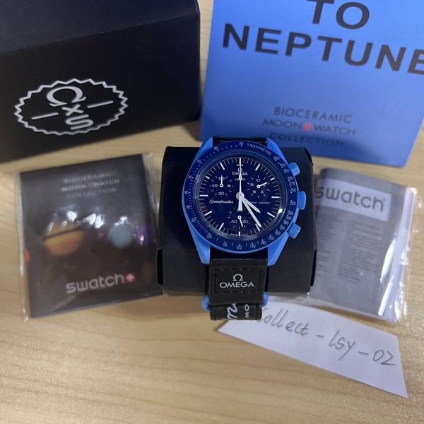 Swatch Mission To Neptune - Bioceramic Speedmaster Moonswatch ...