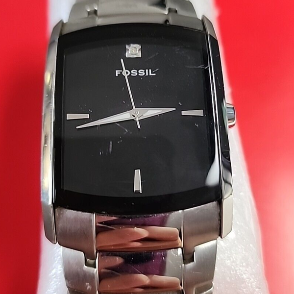 Fossil Arkitekt Silver Tone Stainless Steel Watch FS-4156 Water ...