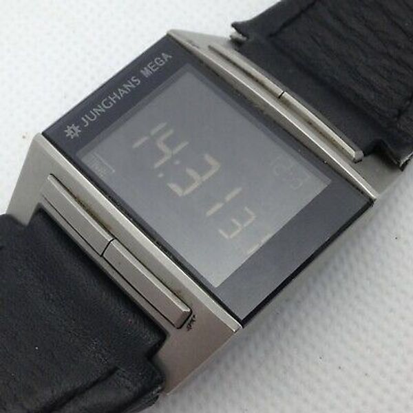 Very Rare Vintage JUNGHANS MEGA 1000 RADIO CONTROLLED Digital Watch ...