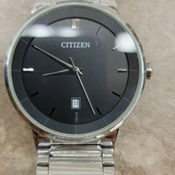 Citizen G111-S101760 Mens Stainless Quartz Watch Black Dial Polished ...