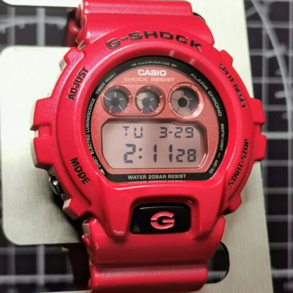 G-Shock METALLIC FINISH DW-6900 Red Rare Mirror Reflective DW DW6900 DW ...