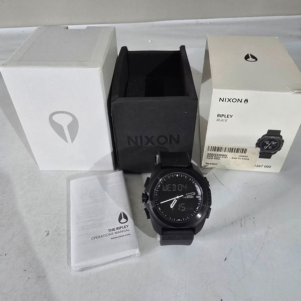 NIXON Ripley Black Watch Men's Quartz Digital 47mm All A1267-000-00 ...
