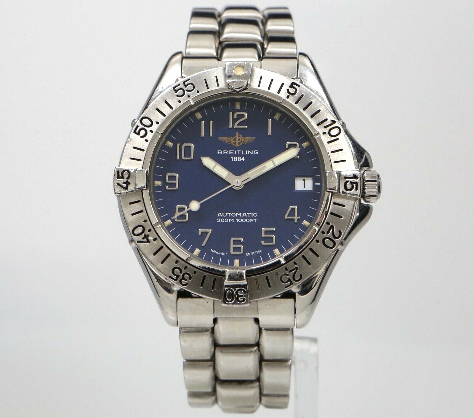 Breitling Colt A17035 38mm Blue Automatic Stainless Steel 90' Mens ...