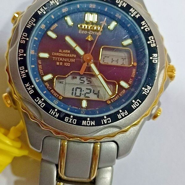 C605-002371 CITIZEN ECO DRIVE TITANIUM CHRONOGRAPH MEN'S WATCH JC-1 ...