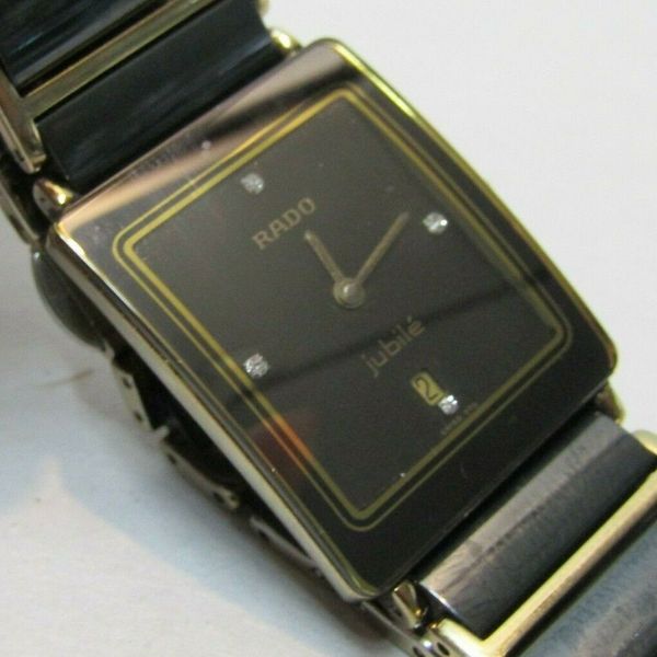 MENS SWISS RADO JUBILE WATCH DIAMOND ACCENT WATCH TITANIUM CERAMIC RADO ...