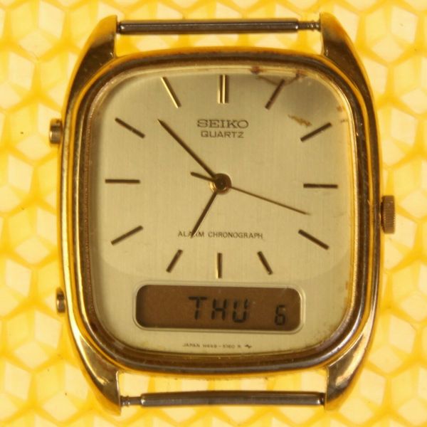 Men's SEIKO "H449-5109" Ana-Digi Quartz Watch MADE IN JAPAN =NO BAND ...
