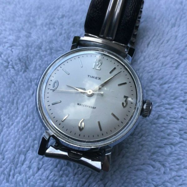 Vintage Timex Marlin 1950's Chrome Plated Men's Watch Excellent All ...