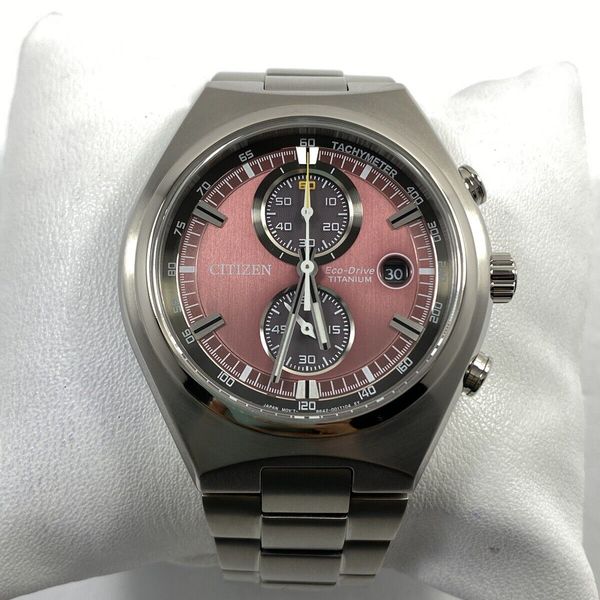 Citizen Chronograph Eco-Drive Red Dial Titanium Men's Watch CA7090-52X ...