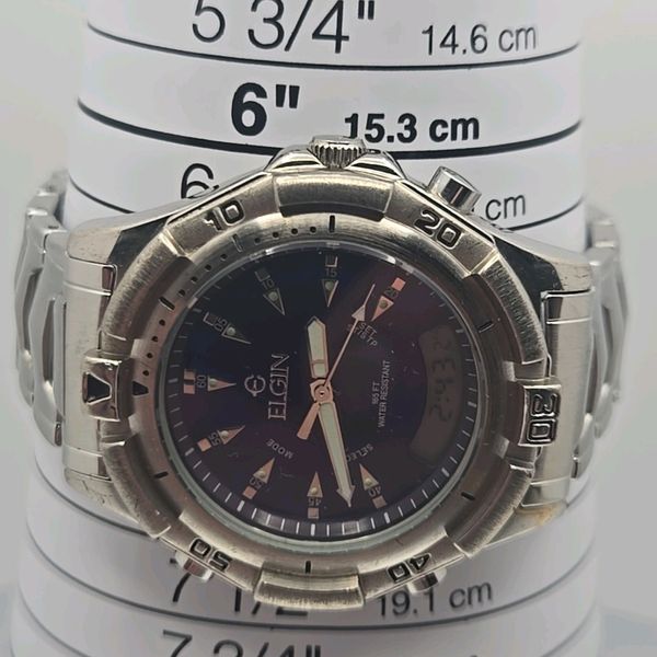 Mens Elgin Analog And Digital Watch, Fresh Battery, Works Great ...