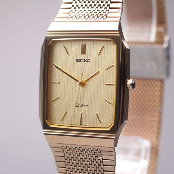 [Near MINT] Seiko Dolce 9531-5160 Tungsten Gold Square Men's 28mm Qz Watch JAPAN | WatchCharts ...