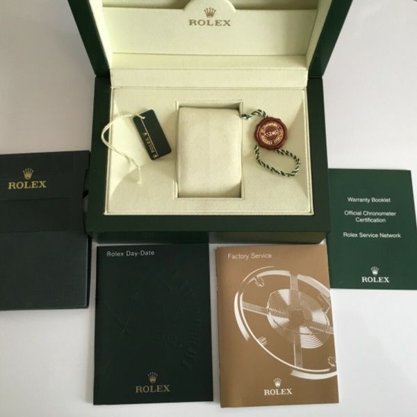 ROLEX DAY-DATE PRESIDENT COMPLETE BOXSET WITH TAGS 100% AUTHENTIC ...
