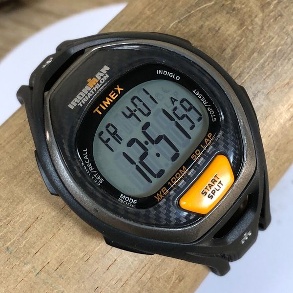 Timex Men T5K335 Ironman Triathlon Black 42mm Resin Quartz Digital ...