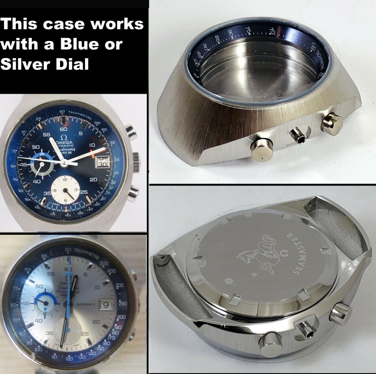 OMEGA MARK III SPEEDMASTER CHRONOGRAPH CASE 176.002 Two (2) Variations ...