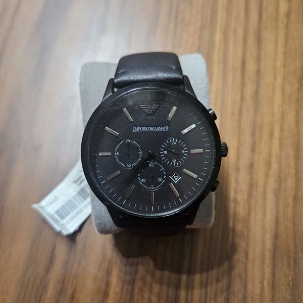 Emporio Armani Mens Chronograph Watch AR2461 - Black | WatchCharts ...