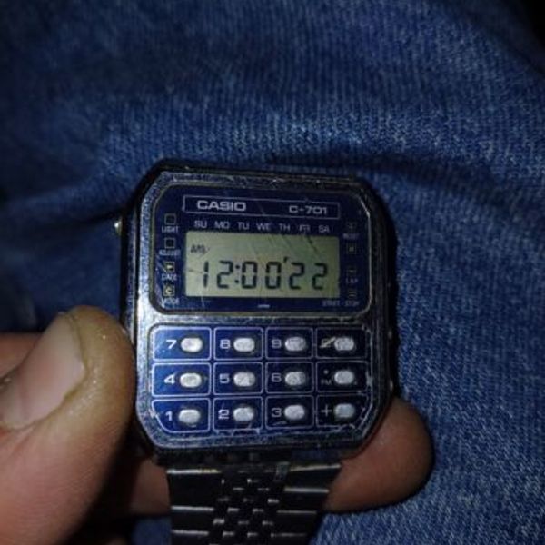 Vintage Casio Calculator Watch C-701 Rare | WatchCharts Marketplace