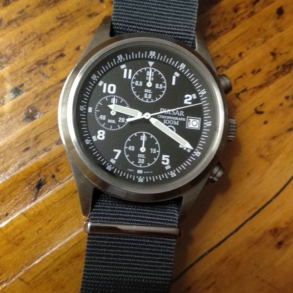 FS: Rare PULSAR QUARTZ Gen. 1 militar Chronograph assigned RAF year ...