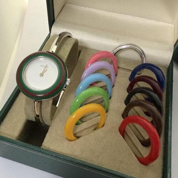 GUCCI Change Bezel 12 Colors Watch Silver Battery Replaced 250107H ...