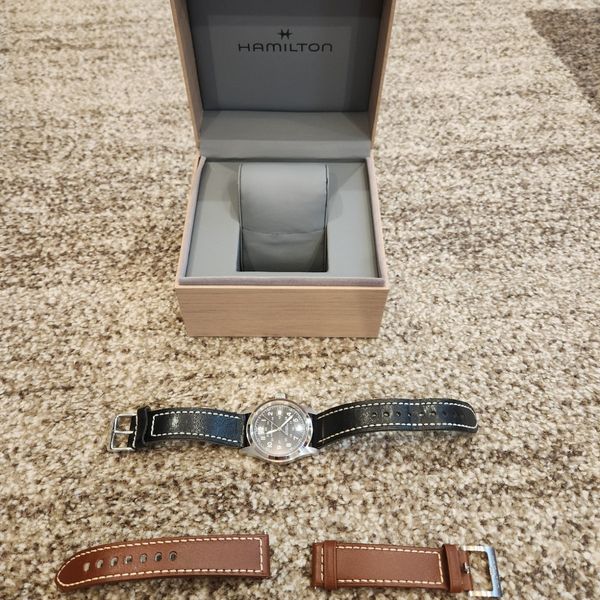 HAMILTON Khaki Field H704450 Black Dial 38mm Mens AUTOMATIC *Read ...