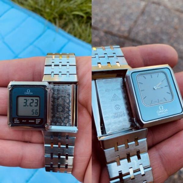 Omega "Reverso" Equinoxe 1981 men's watch swiss made quartz ...