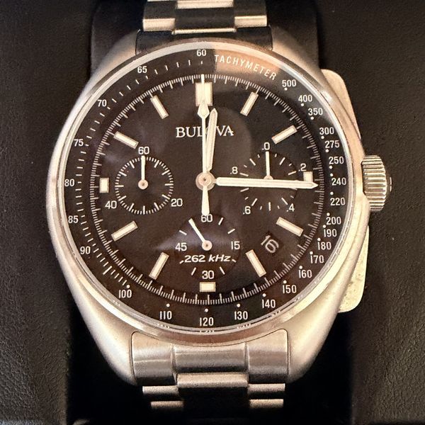 Bulova Lunar Pilot Moon Watch 96B258 Wrist Watch Full Set Authentic ...