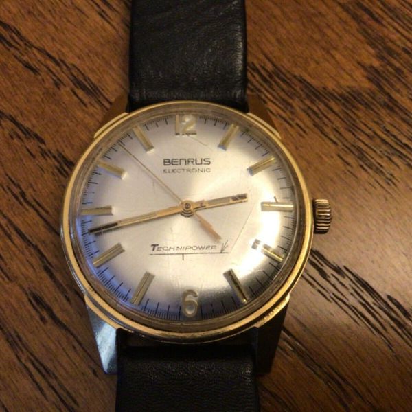 VINTAGE BENRUS ELECTRONIC TECHNIPOWER WATCH WORKING. SERIES 1345 | WatchCharts Marketplace