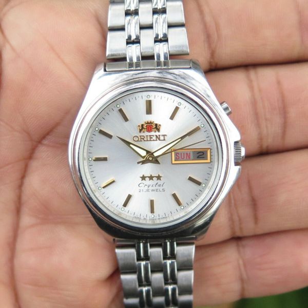 Vintage Orient 3 Star Crystal Automatic Watch 36mm EM4W-CO Cal 46943 ...