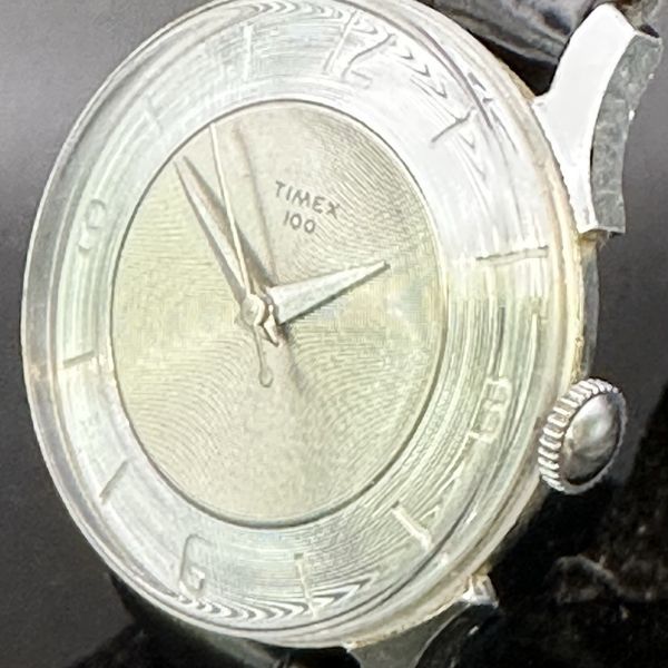 RARE Vintage Timex 100 Darwin Silver Tone Watch 1960 Classic MCM MID ...