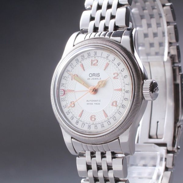 *MINT* ORIS Big Crown 7551 Pointer Date Silver Dial 50m Automatic Men's ...