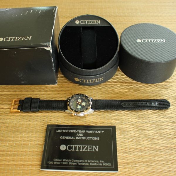 NICE OLD STOCK CITIZEN YACHTING WR100 SAILORS RACE CHRONOGRAPH WATCH ...