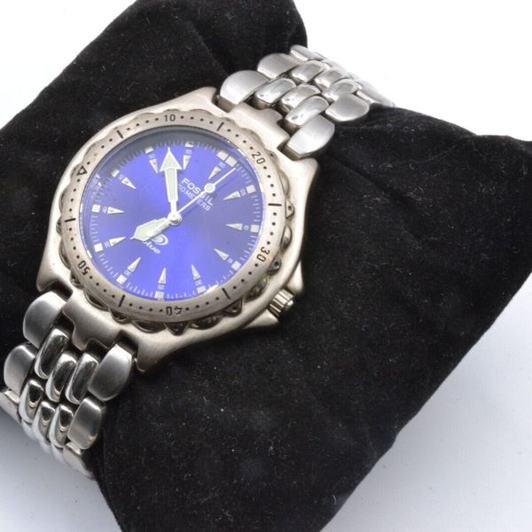 Men's Fossil Blue Casual Quartz Watch - Blue Dial | WatchCharts Marketplace