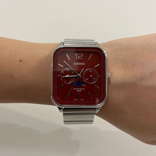 *OOS* Casio Moon Phase Analogue Dress Watch MTP-M305 Red (BRAND NEW ...