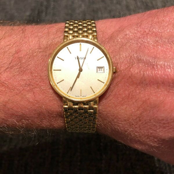 Tissot 18k Solid Gold Gents Watch, this is the 18k Monocoque with 18k ...