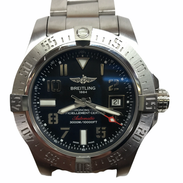 Authentic Breitling Avenger II Sea Wolf A17331 Date Automatic Black ...