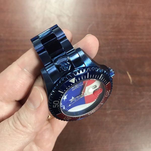 Invicta American Flag Pro Diver Men's Automatic Watch 27964 Blue 47mm ...